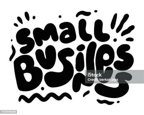 스티커 및 디자인 요소를 위해 손으로 그린 중소 기업 단어 텍스트 일러스트 레이 션 0명에 대한 스톡 벡터 아트 및 기타 이미지 0명 공란 구름 Istock
