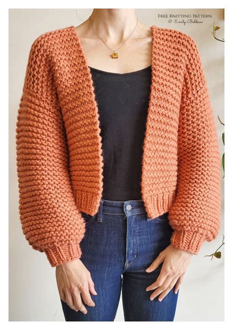 Easy Cloud Cardigan Free Knitting Pattern In 2025 Chunky Knit Sweater Pattern Knitting