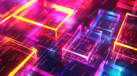 Neon Geometric Patterns Geometric Patterns Visualized With Neon Colors