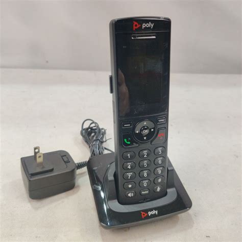 Poly Vvx D230 Dect Ip Cordless Handset Phone W Base And Power Supply