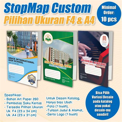 Jual Minimal Order 10 Pcs Stopmap Custom Map Custom Pilihan