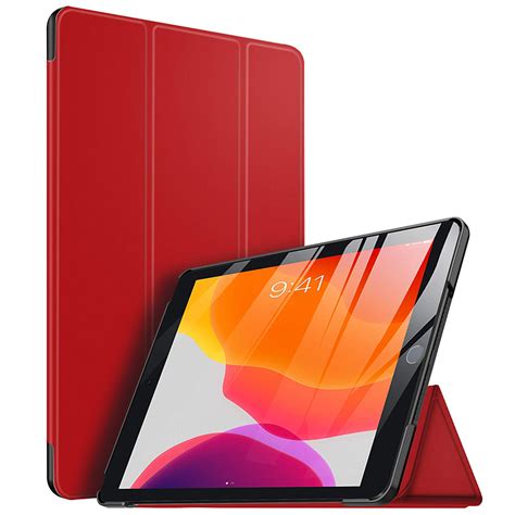 Trifold Smart Case For Apple Ipad 102 Inch 9th 8th Gen Red