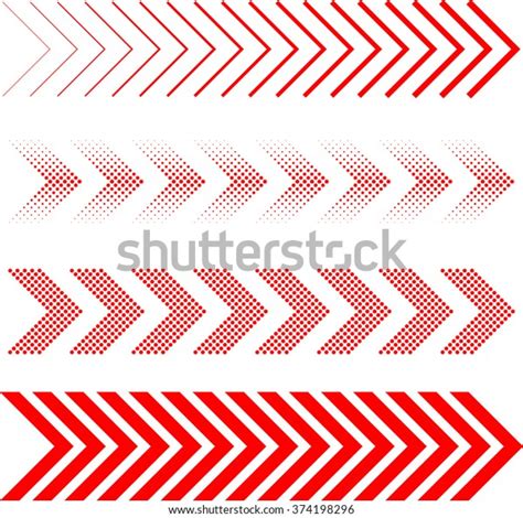 Sideways Set Linear Signs Collection Arrow Stock Vector Royalty Free 374198296