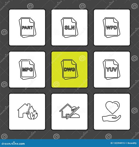 File Type Files Documents Eps Icons Set Vector Stock Vector Illustration Of Icon Docx