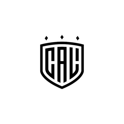 Cal 모노그램 로고 디자인 문자 텍스트 이름 기호 흑백 로고타입 알파벳 문자 심플 로고 프리미엄 벡터