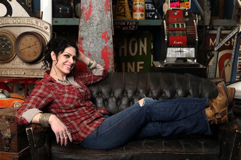 American Pickers Danielle Colbys Chest Glows In See Through Black