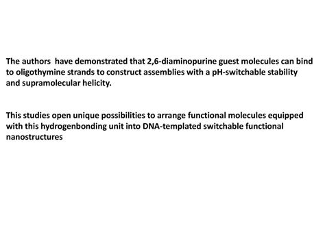 The Host Template And The Guest Molecule Which Form The Helix Ppt