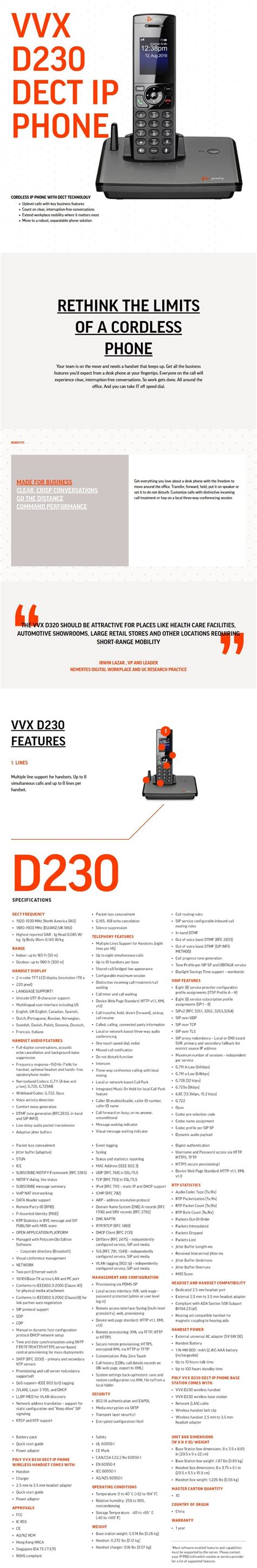 Polycom VVX D DECT Base Station With Handset Polycom VVX D DECT Base Station With Handset