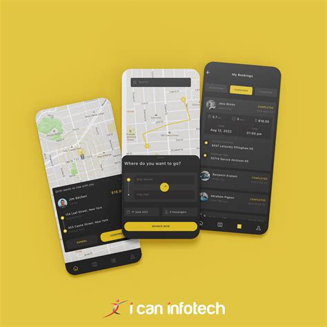 Taxi Booking App UI Design App UI Design On Behance