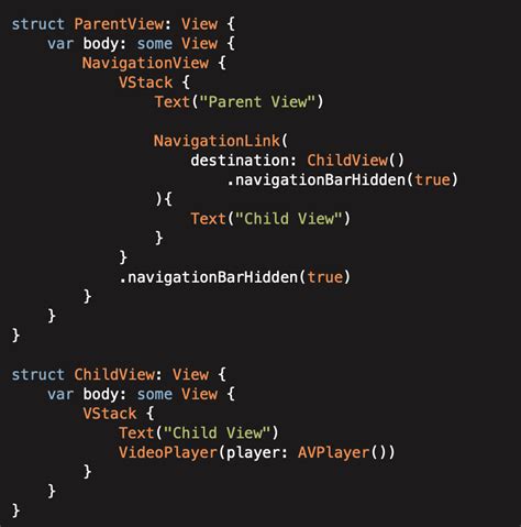 Videoplayer View Prevents Swiftui Navigation Bar From Hiding Rswiftui