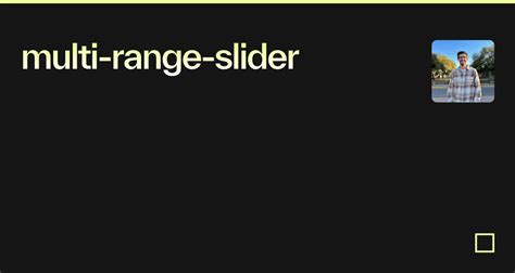 Multi Range Slider Codesandbox