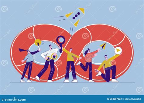 Devops Teamwork Concept Communication And Collaboration Between Development And Operations