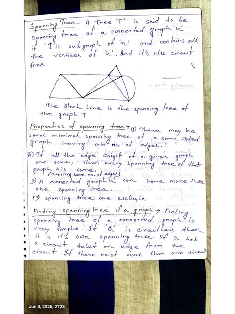 Spanning Tree Minimum Spanning Tree Kruskal Algorithm Prims Algorithm Graph Matrix Travel Of