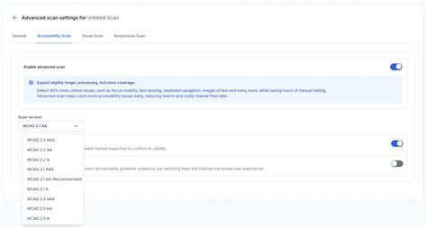 Accessibility Scan Settings Browserstack Docs