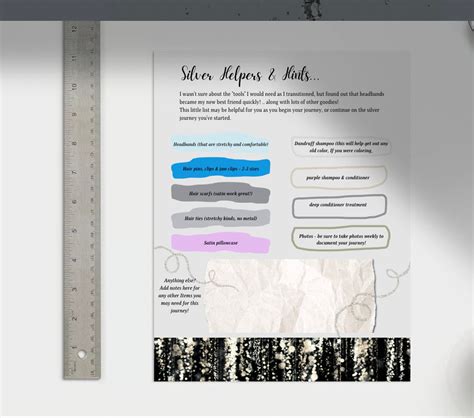Silver Hair Journey Mini Instant Download Workbook For Silver Hair