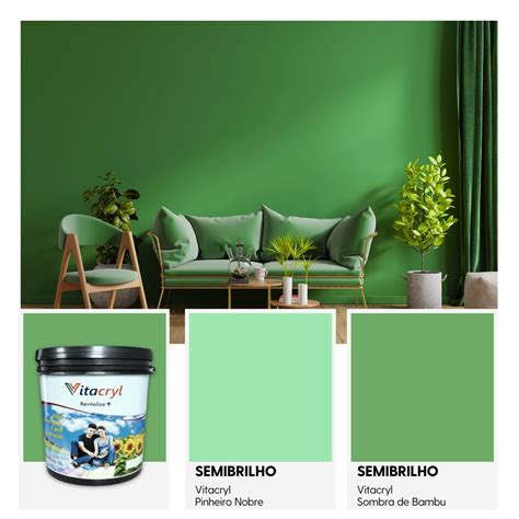 Tinta Semibrilho Premium Verdes Tintas Vitacryl