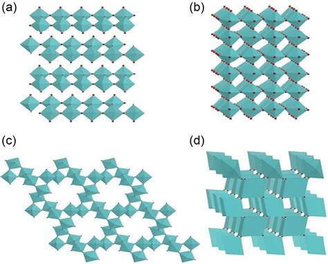 Atomic Assembly Of A α‐moo3 B β‐moo3 C H‐moo3 And D Moo2 Oxygen