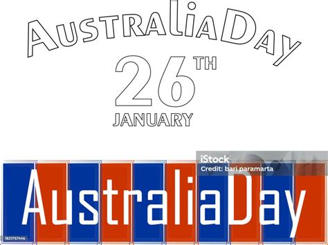 레터링 오스트레일리아 데이 매년 1월 26일 국가 행사를 위한 글꼴 디자인 1월에 대한 스톡 벡터 아트 및 기타 이미지 Istock