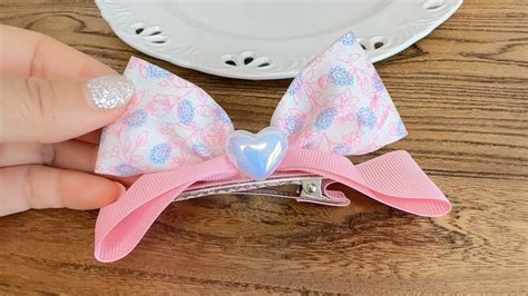 Diy210마인스탠딩 리본핀 만들기 패키지 에일린리본 리본공예쇼핑몰 헤어핀레시피 Youtube