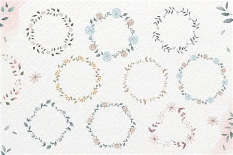 Premium Vector Blank Leafy Frame Design Set Vector