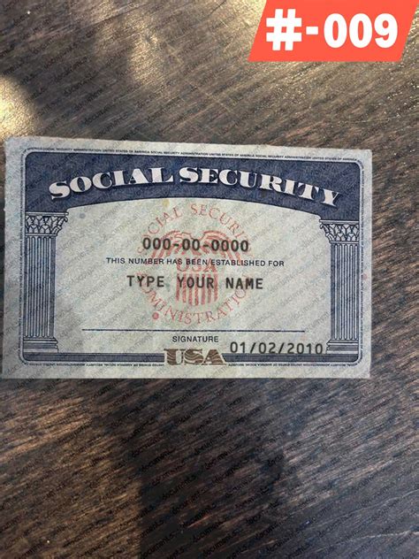 Usa Social Security Card Template 2023