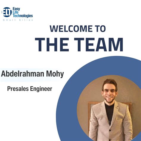 It Is Our Pleasure To Introduce Our Newest Team Member Abdelrahman Mohy As A Presales Engineer