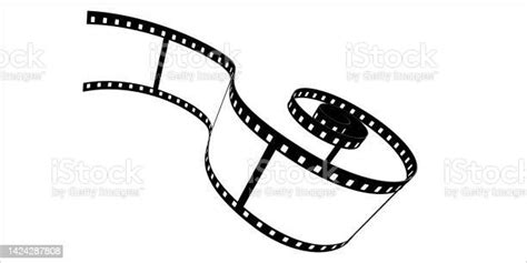 필름 롤 사진 시네마 비디오 테마 흰색 배경에 격리 된 디자인 요소 흑백 색상 영화에 대한 스톡 벡터 아트 및 기타 이미지