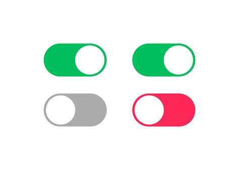 On And Off Toggle Switch Buttons Icon Vector 34994925 Vector Art At Vecteezy
