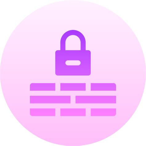 Firewall Basic Gradient Circular Icon