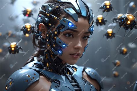 Premium Ai Image Nanobot Swarm Healer A Futuristic Superhuman Using