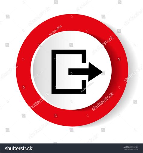 Line Icon Exit Icon Sign Out Stock Vector Royalty Free Shutterstock