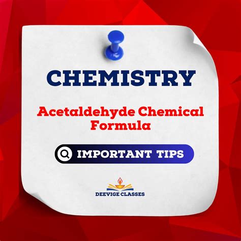 Acetaldehyde Ch3cho Chemistryfacts Organicchemistry Aldehydegroup Chemicalformula