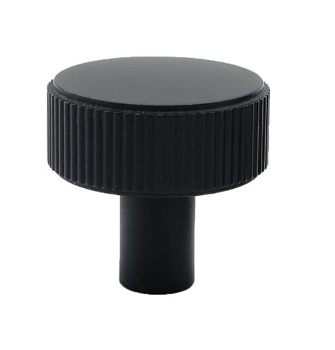 Hapny Ribbed Cabinet Knob Matte Black Craft Supply