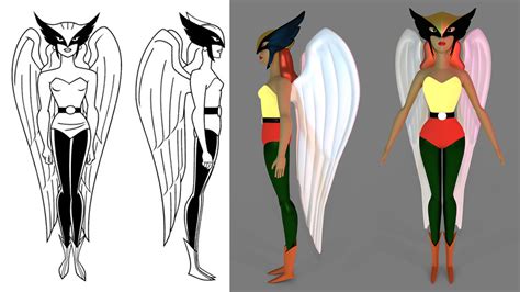 Artstation Hawkgirl 3d Model