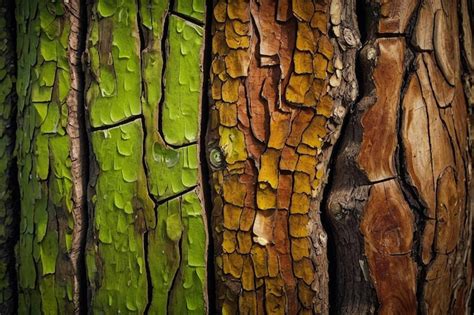 Patterns In Tree Bark Textures Premium AI Generated Image