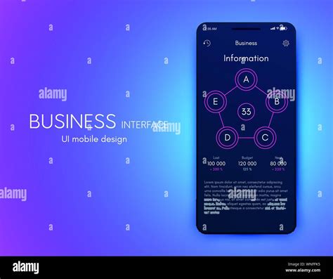 Mobile Application Interface Ui Design Vector Illustration Stock
