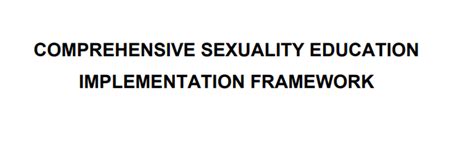Comprehensive Sexuality Education Implementation Frameworkpublication Date24 10 2019themecsecou