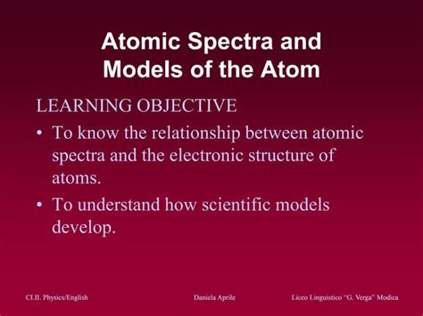 Atomic Spectraandmodels Ppt