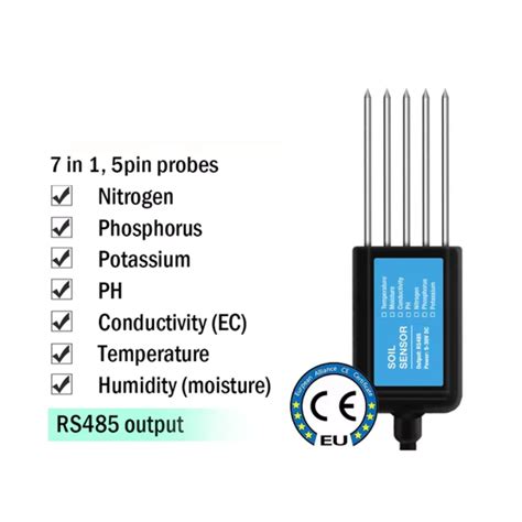 7 In 1 Soil Sensor Npk Ph Conductivity Temperature And Humidity