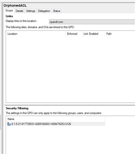 Removing Orphaned Delegation On Gpos Sdm Software