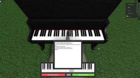 Digital Piano Roblox Sheets