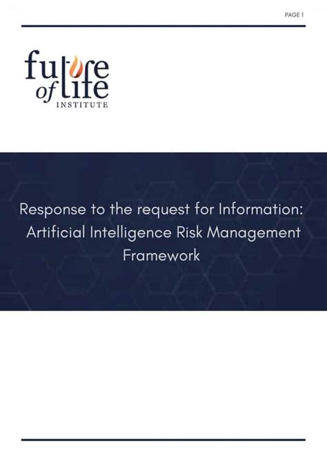 Response To The Rfi Artificial Intelligence Risk Management Framework