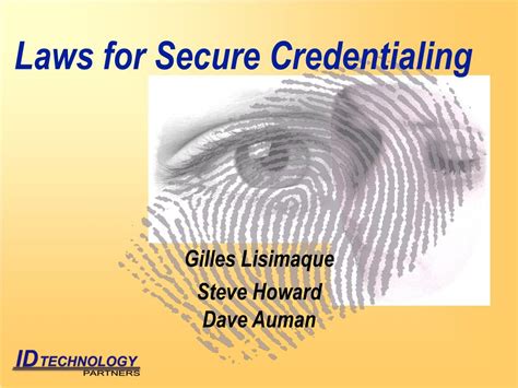 Ppt Laws For Secure Credentialing Powerpoint Presentation Free Download Id 4163085