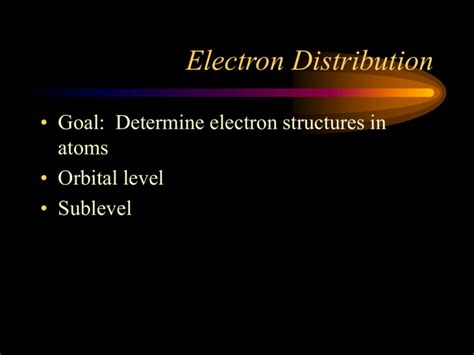 Electron Distribution