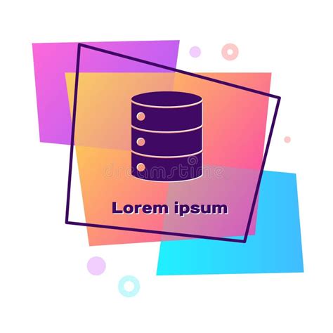 Purple Server Data Web Hosting Icon Isolated On White Background