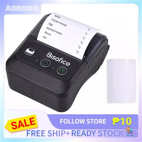 【local】bisofice Portable Wireless Bt 58mm 2 Inch Thermal Receipt