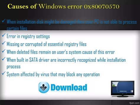 Windows Error 0x80070570 Ppt