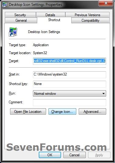 Desktop Icon Settings Shortcut Create Tutorials
