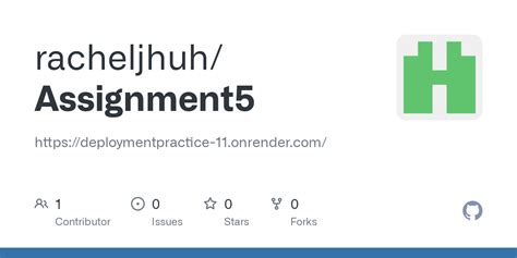 Github Racheljhuhassignment5 Deploymentpractice 11onrender
