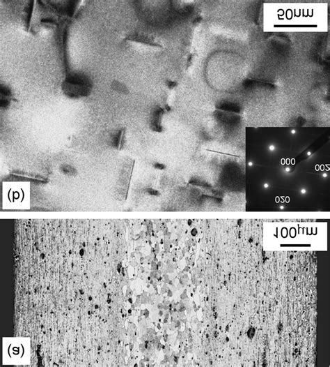 Optical Micrograph A Of The Cross Section And Tem Image B Near The